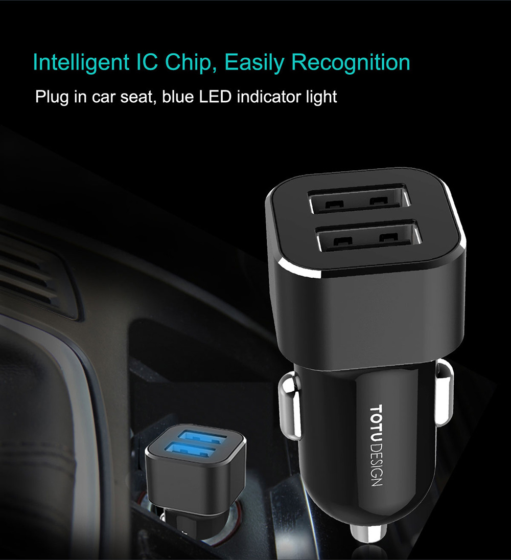 TOTU CC14 5V 2.4A Car Charger Gold