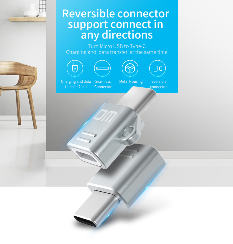 DM M2 Adapter Phone USB Flash Drive Type C to USB Adapter Silver