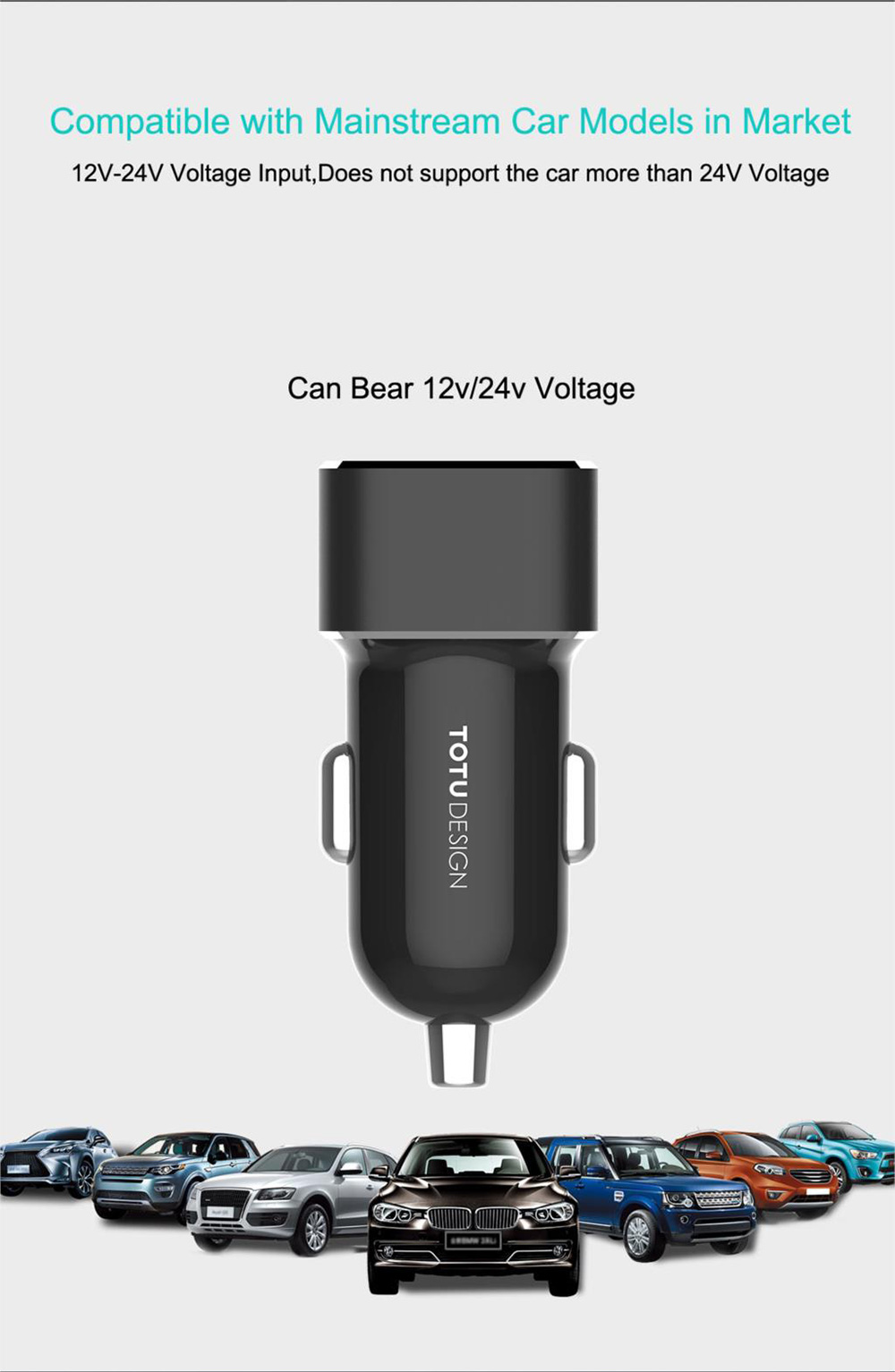 TOTU CC14 5V 2.4A Car Charger Gold