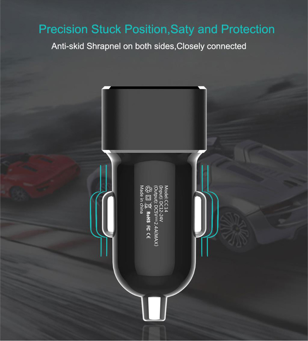 TOTU CC14 5V 2.4A Car Charger Gold