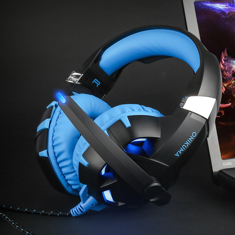 ONIKUMA K2 Gaming Headphone with Mic Blue and Black