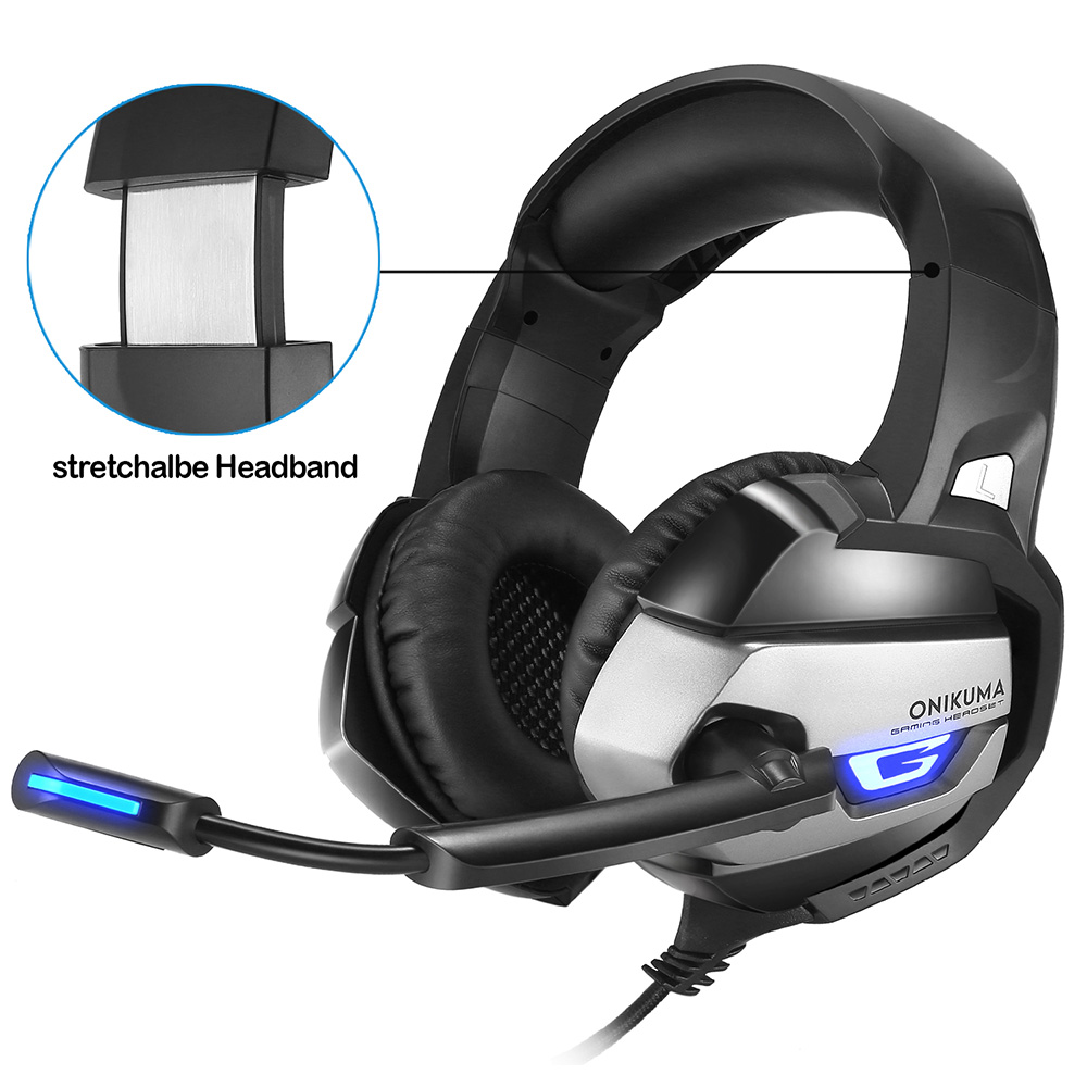 ONIKUMA K5 Gaming Headset with Mic Blue