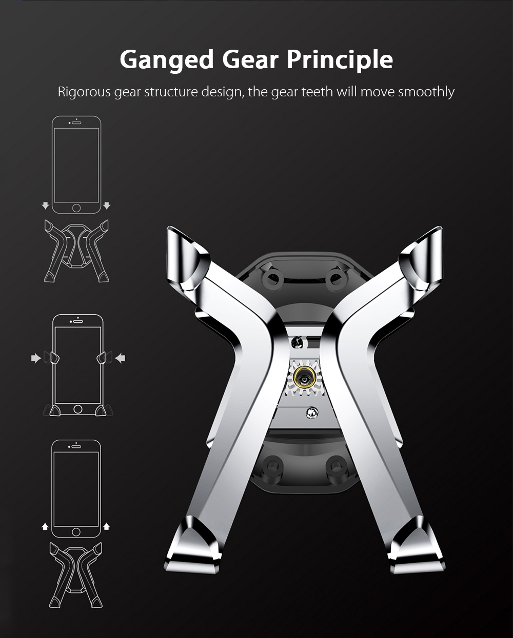 Baseus SUTPX-0S Car Phone Holder Silver