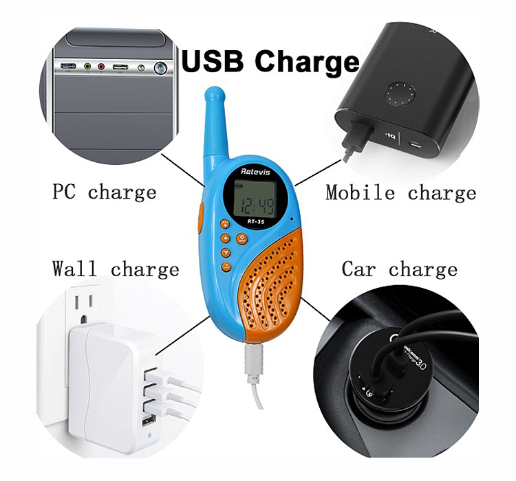 Retevis RT 35 Kids Radio Walkie Talkies Blue