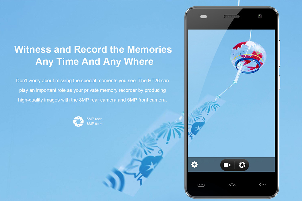 HOMTOM HT26 4.5 Inch 8GB ROM Smartphone Blue