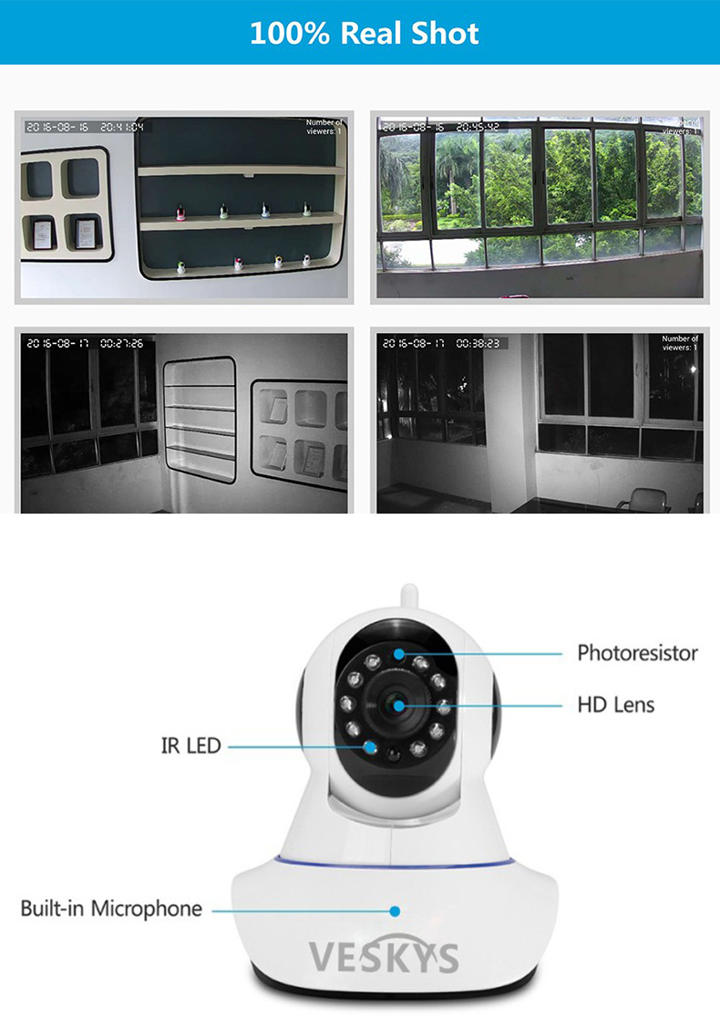 VESKYS C120 720P WiFi IP Camera White
