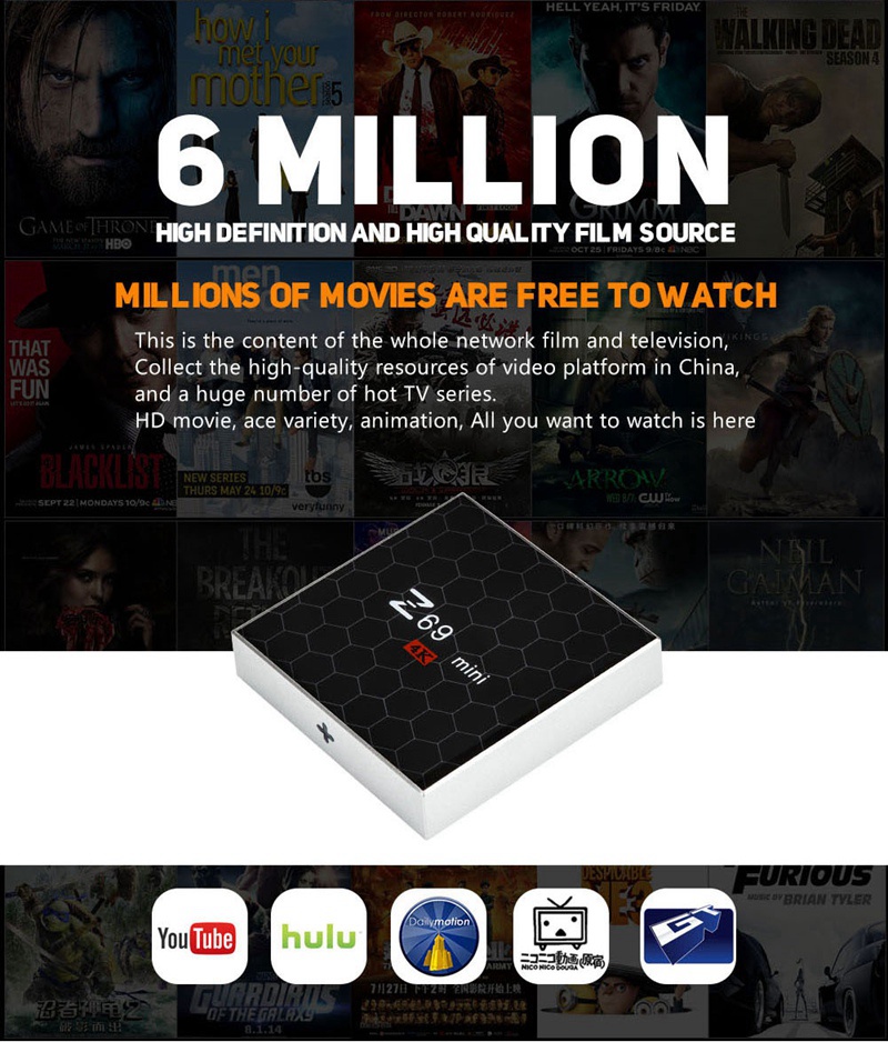 Bundle Z69 MINI Amlogic S912 2GB/16GB TV BOX+iPazzPort