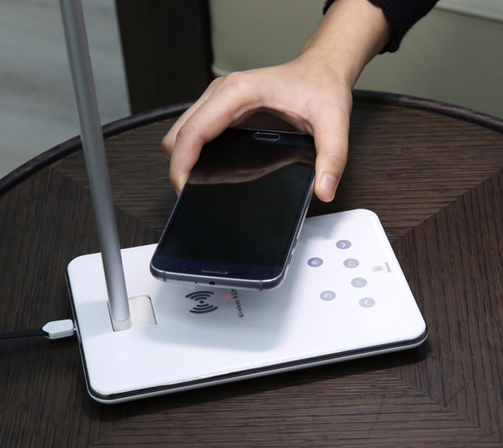 Baseus Wireless Charging Table Lamp US Plug White