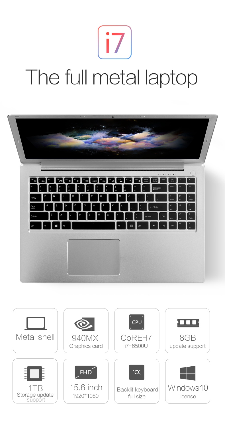 VOYO I7 Notebook 3GB RAM 1TB ROM Silver