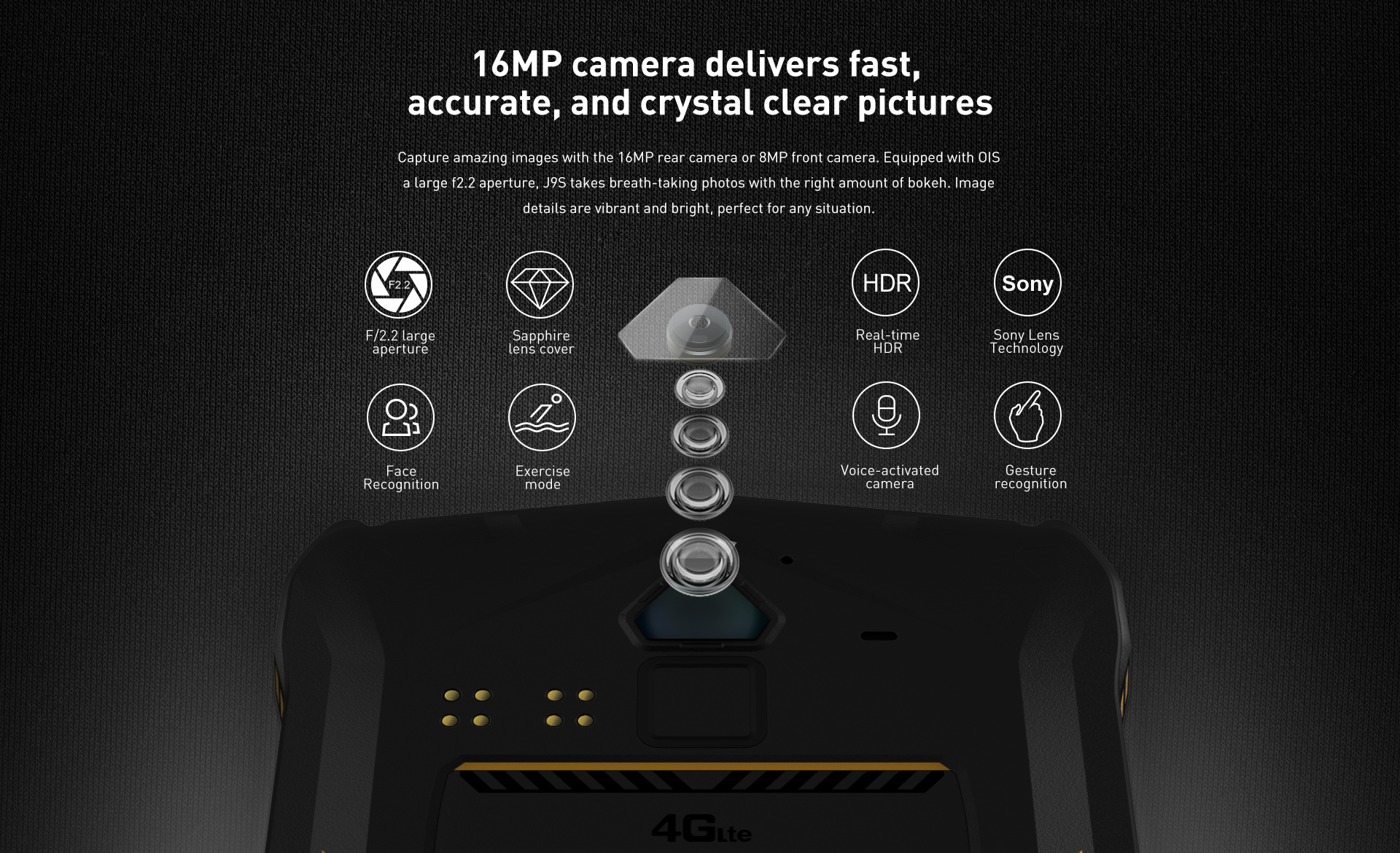 JESY J9S 5.5 Inch 4GB 64GB IP68 Waterproof Smartphone Yellow