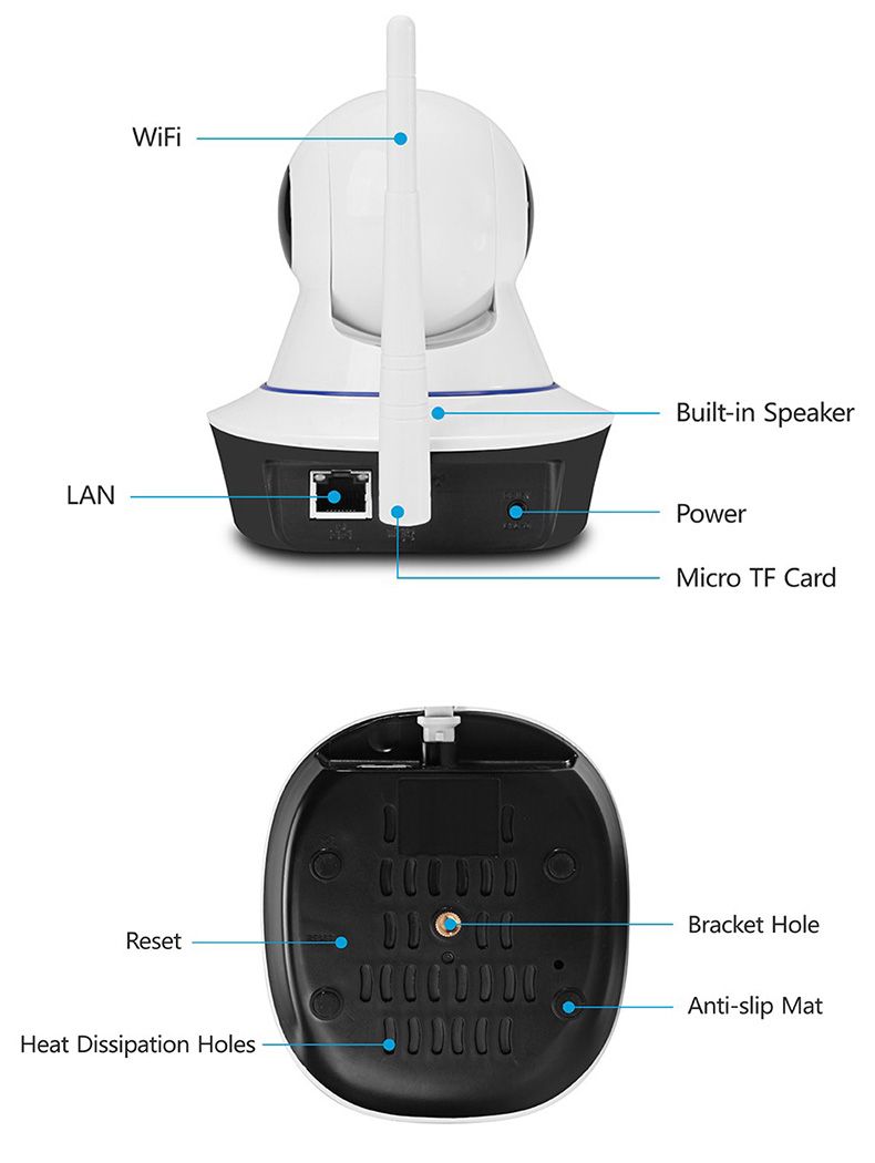VESKYS C120 720P WiFi IP Camera White