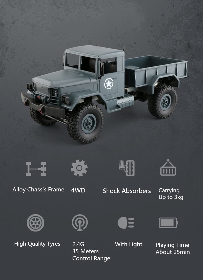 WPL WPLB-1 4WD RC Crawler RTR Khaki