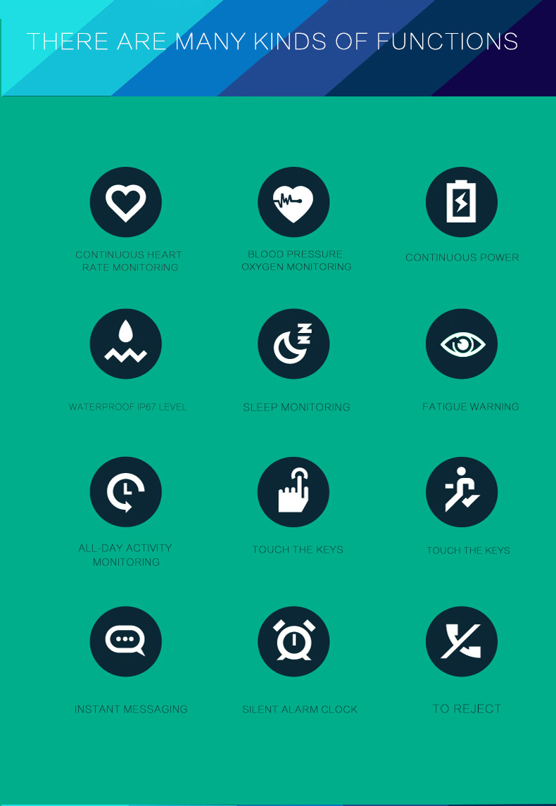 M2S PRO Smart Bracelet Deep Blue