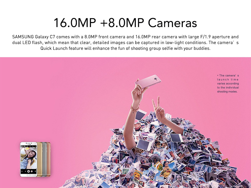 SAMSUNG C7 5.7 Inch 4GB 32GB Smartphone Gold