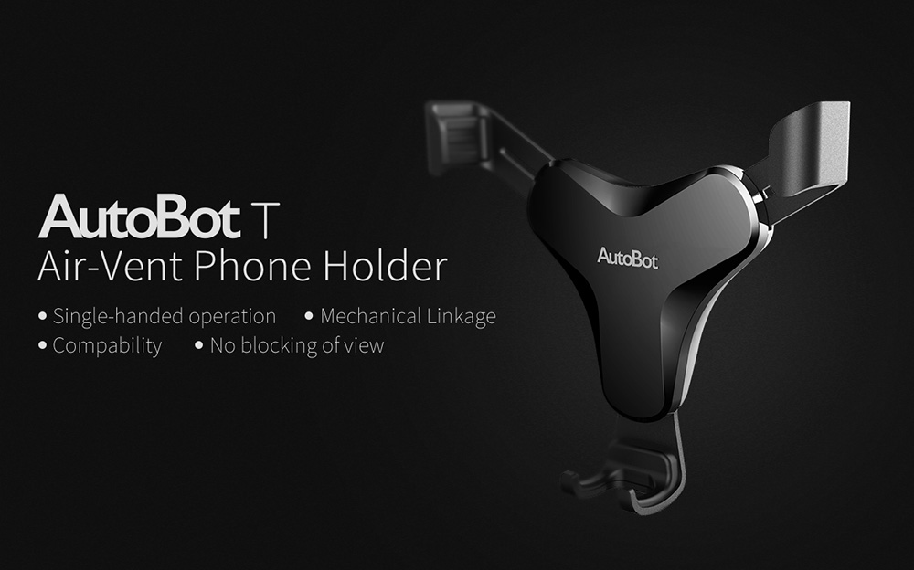 AutoBot T Shaped Car Phone Holder Black