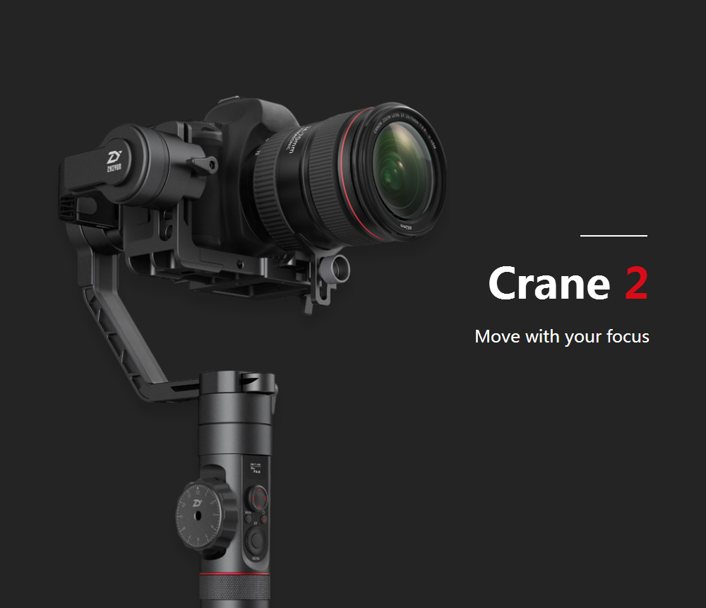 ZHIYUN Crane 2 3-Axis Brushless Handheld Stabilizer Black