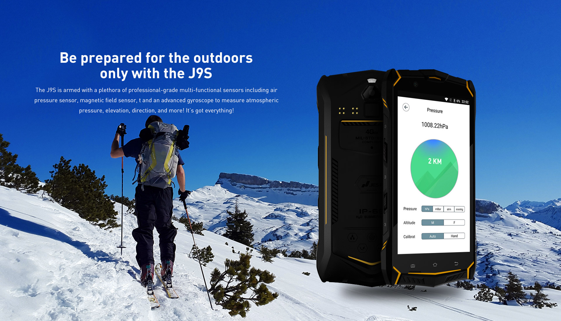 JESY J9S 5.5 Inch 4GB 64GB IP68 Waterproof Smartphone Black