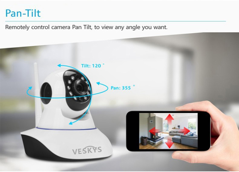 VESKYS C120 720P WiFi IP Camera White