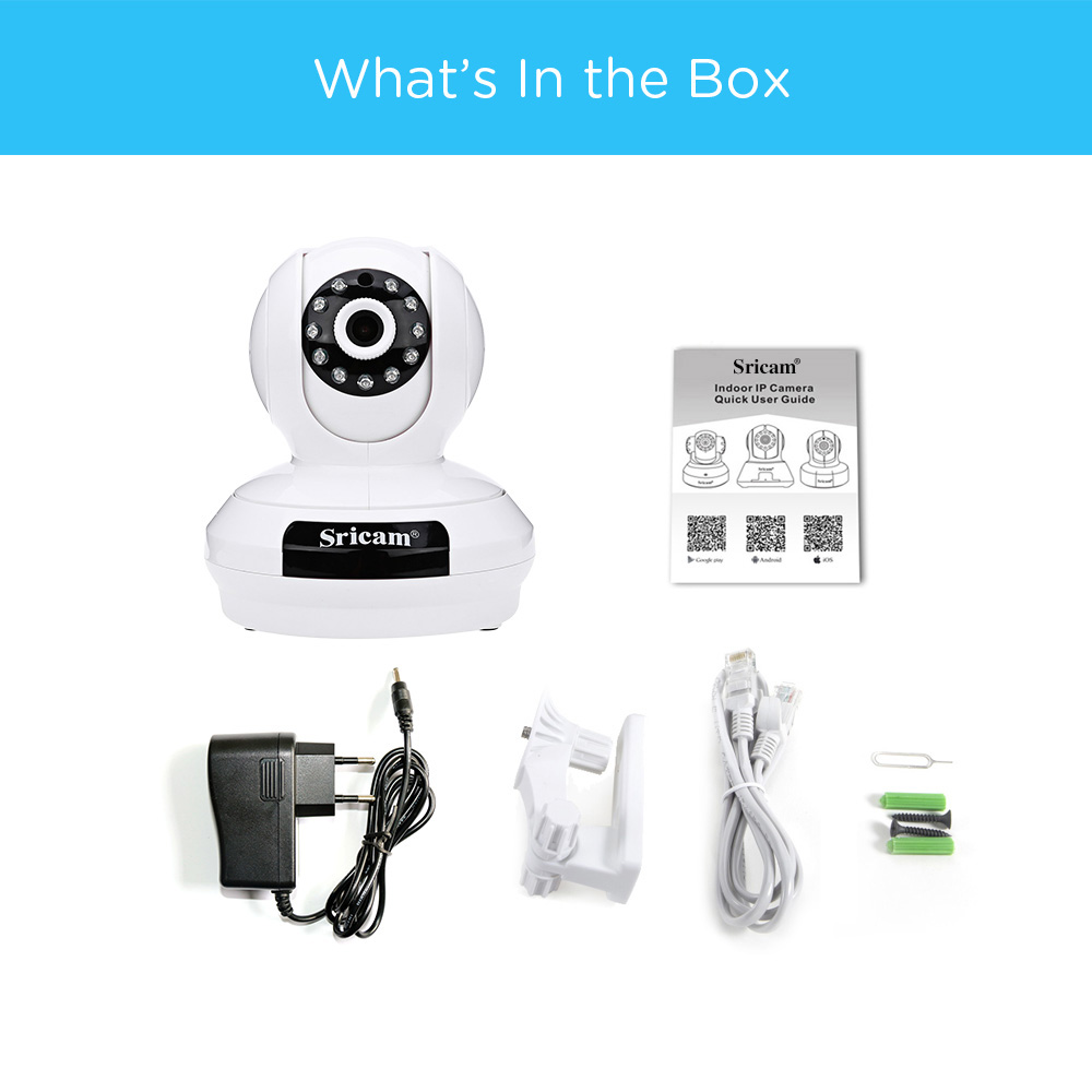 Sricam SP019 WiFi 1080P IP Camera White