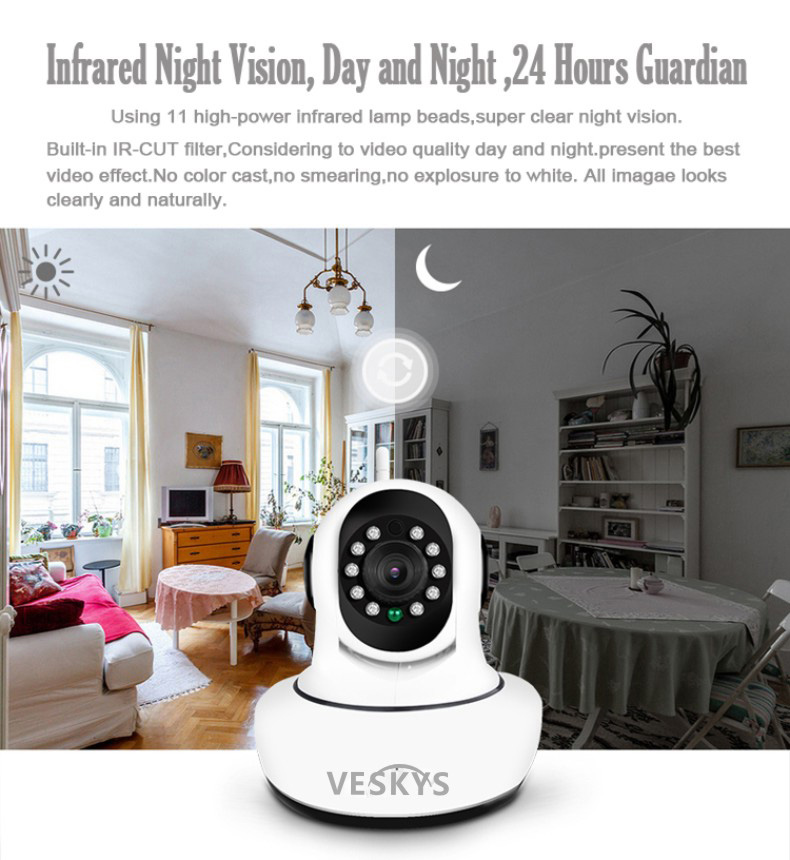 VESKYS C120 720P WiFi IP Camera White
