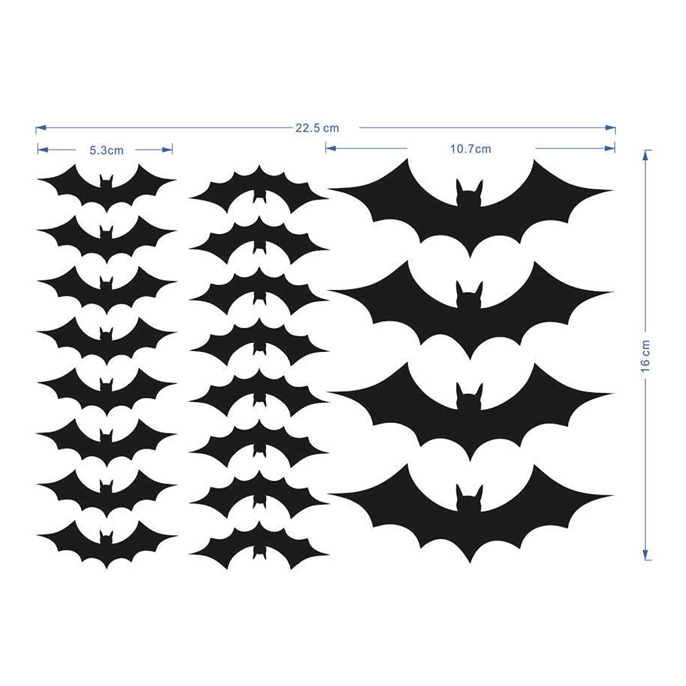 Halloween 3D DIY Bat Wall Stickers Kit