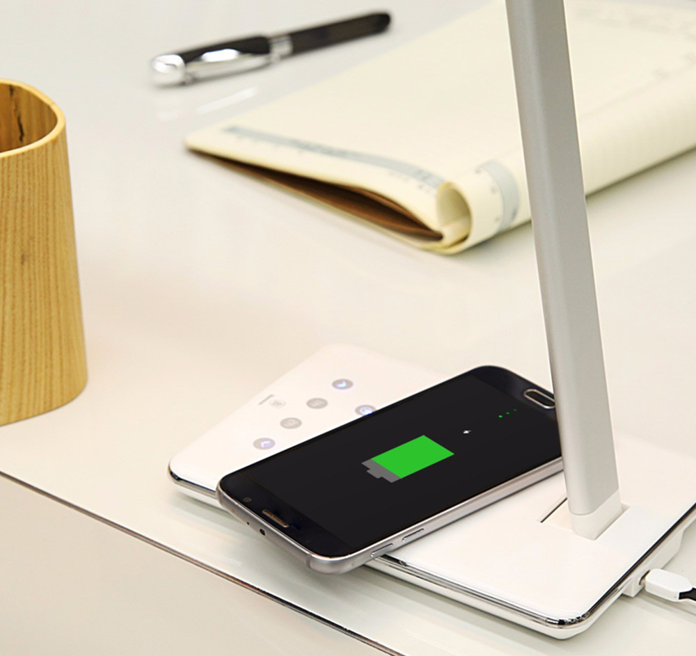 Baseus Wireless Charging Table Lamp US Plug White