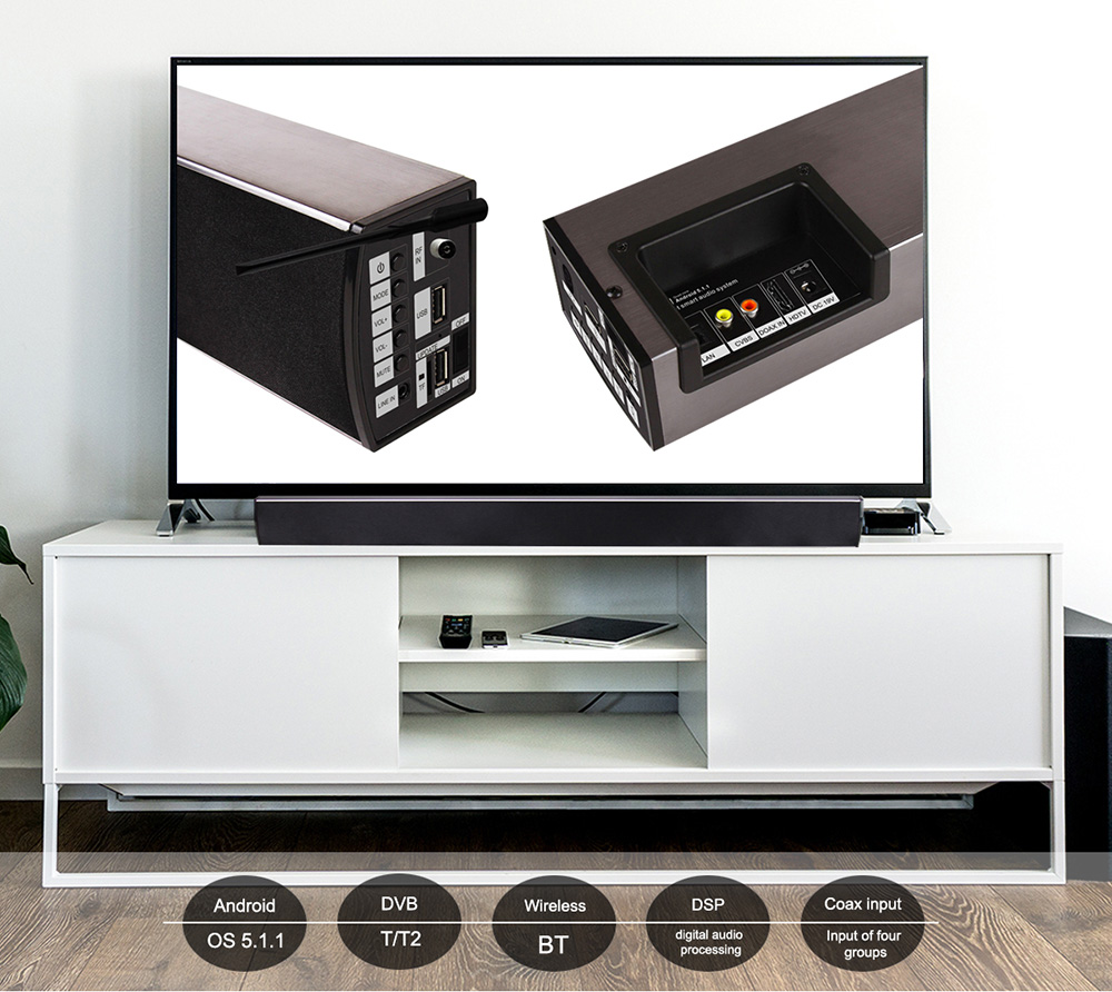 KS1 Soundbar DVB-T2 S905 1GB/8GB Internet Smart Audio System