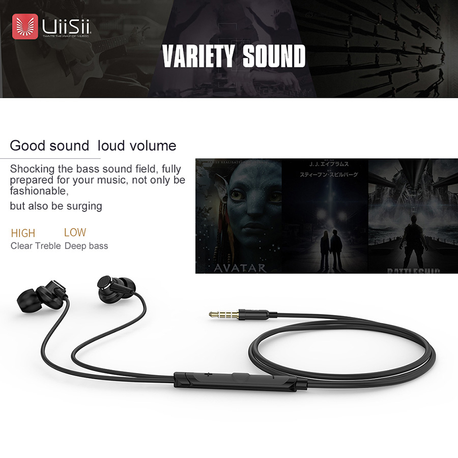 UIISII GT900 In-ear Earphones with Mic Blue