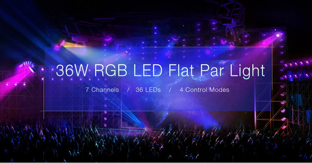 36W RGB LED Backlight Black