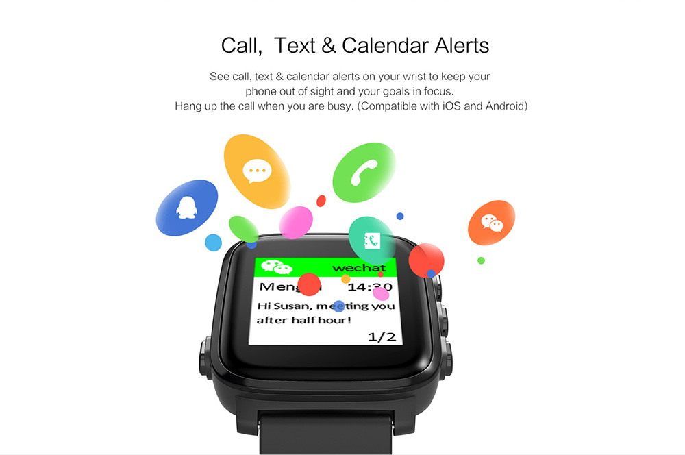 SMA-Q2 Smartwatch Heart Rate Monitor Blue