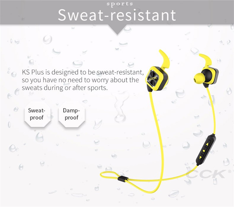 CCK KS Plus Wireless Bluetooth Headphones with Mic Red