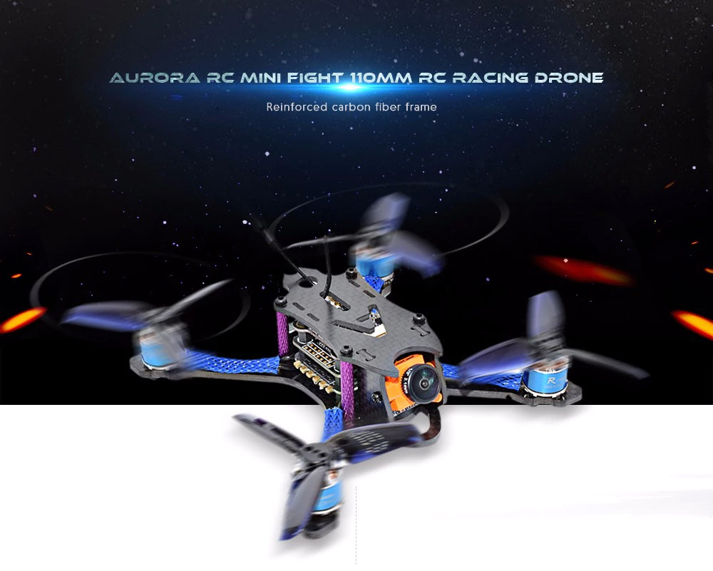 Aurora RC Mini Flight FPV Racing Drone Flysky Receiver BNF