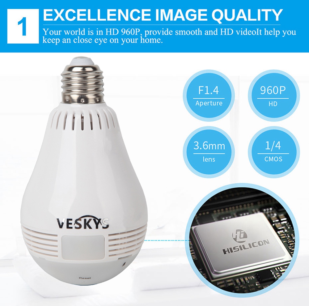 VESKYS Q3 130 960P WiFi IP Camera White