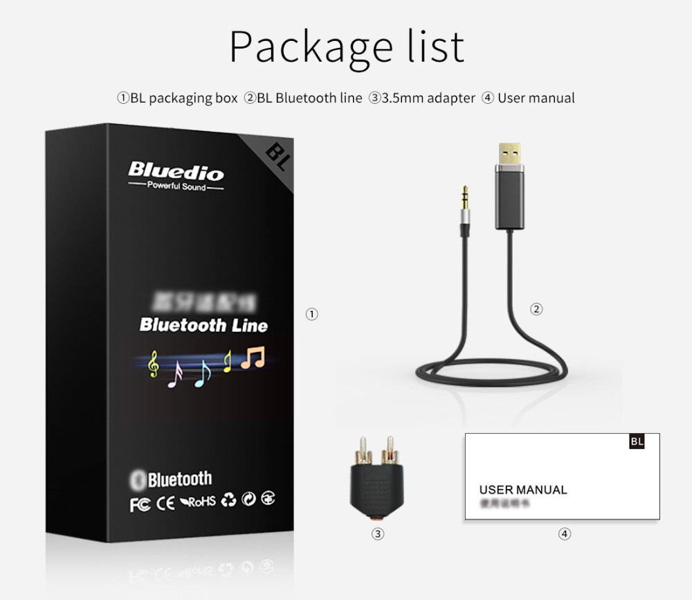 Bluedio BL Bluetooth Audio Music Receiver