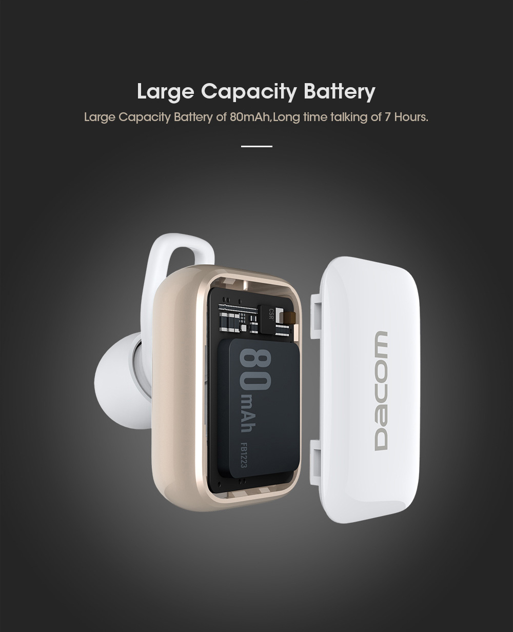 Dacom GF8 TWS Wireless Bluetooth Headphones with Mic White