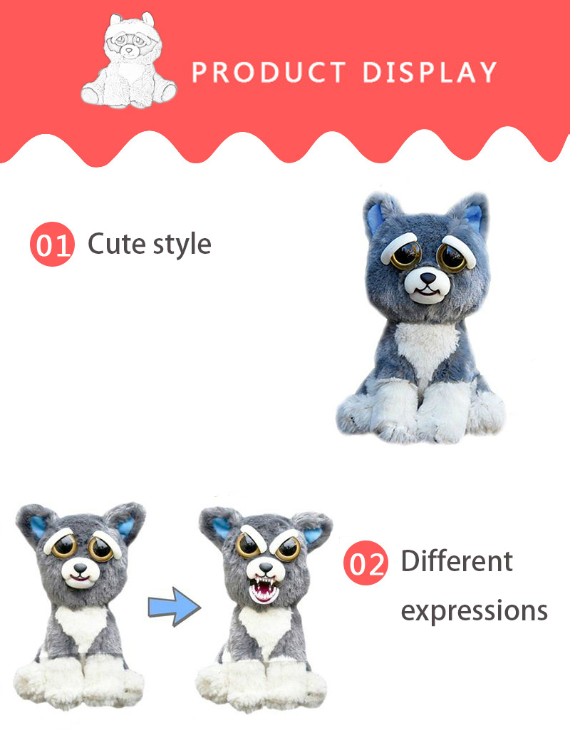Change Face Plush Toys Dog