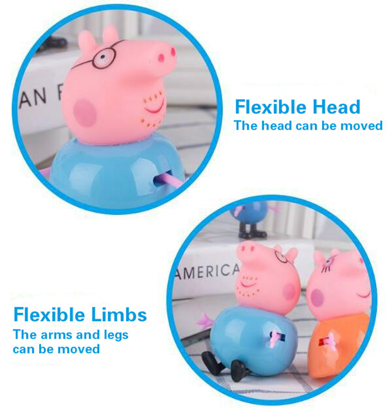 10PCS Peppa Pig Family Friends Action Figure Toys