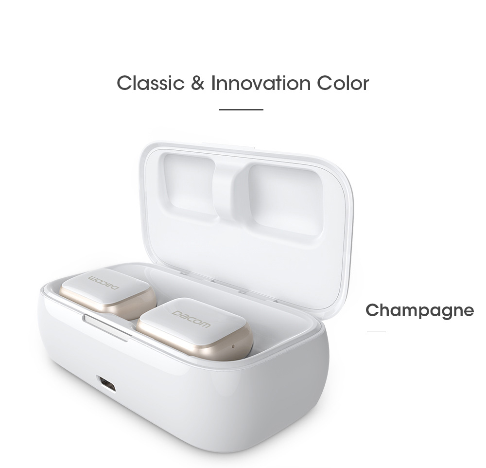 Dacom GF8 TWS Wireless Bluetooth Headphones with Mic White