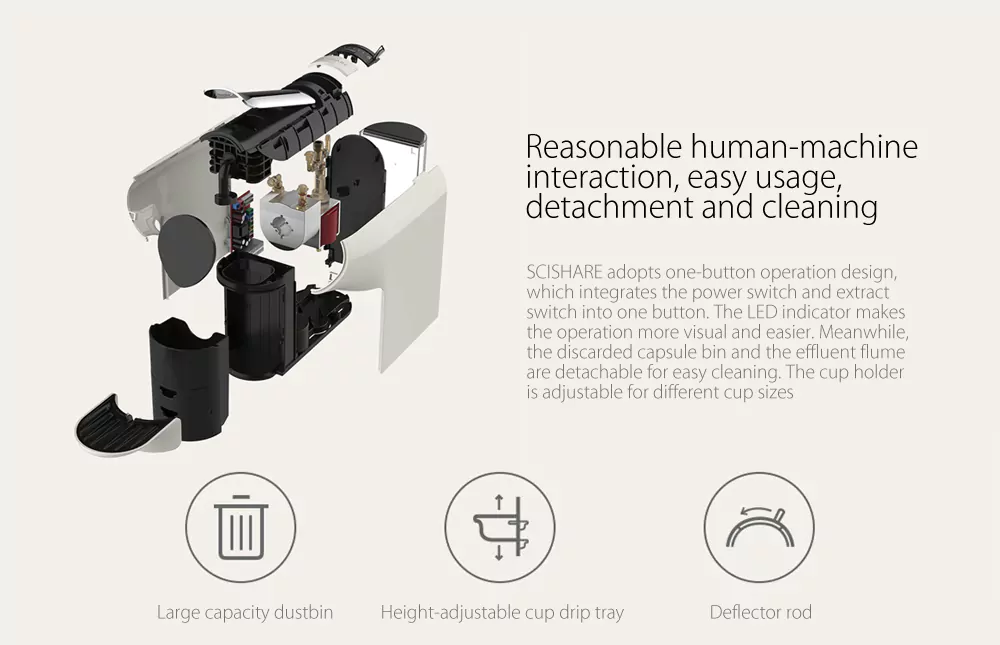 Xiaomi Mijia Scishare Capsule Coffee Machine White