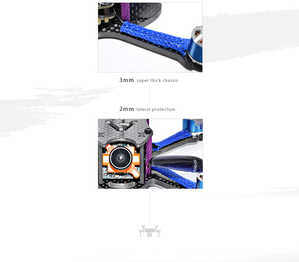 Aurora RC Mini Flight FPV Racing Drone Flysky Receiver BNF