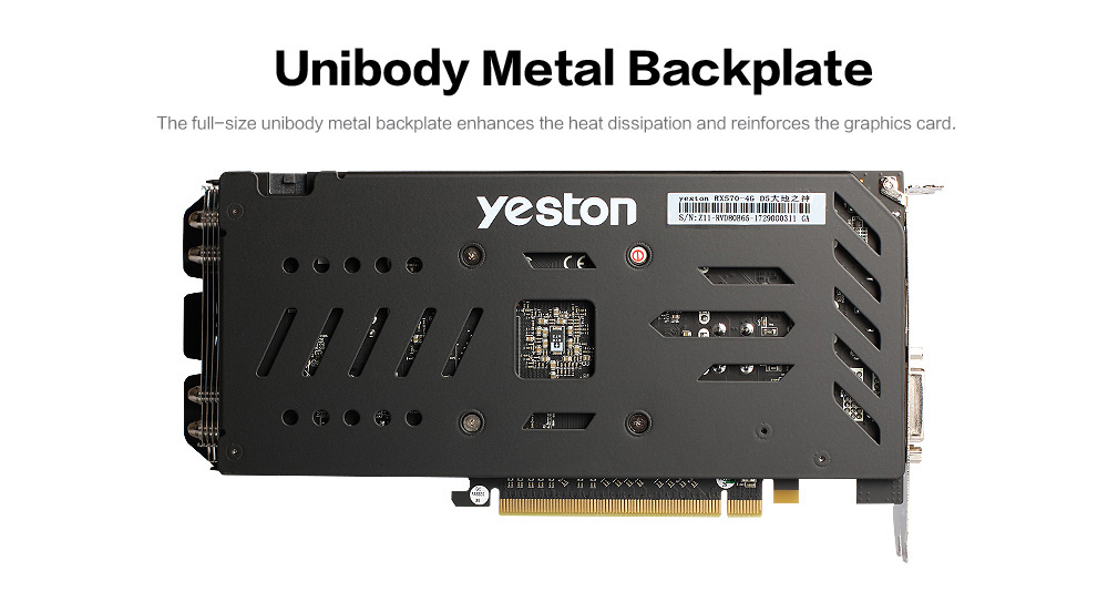 Yeston AMD Radeon RX570 4GD5 256Bit Graphics Card