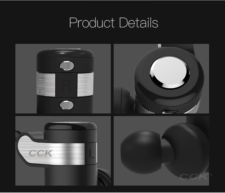 CCK KS-Parkour Bluetooth Sports Headphones with Mic Black