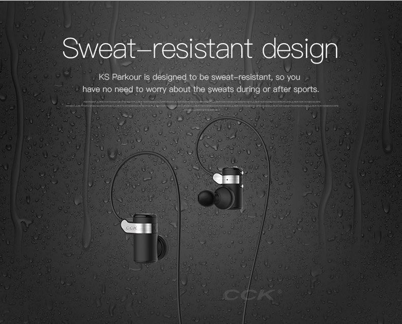 CCK KS-Parkour Bluetooth Sports Headphones with Mic Black