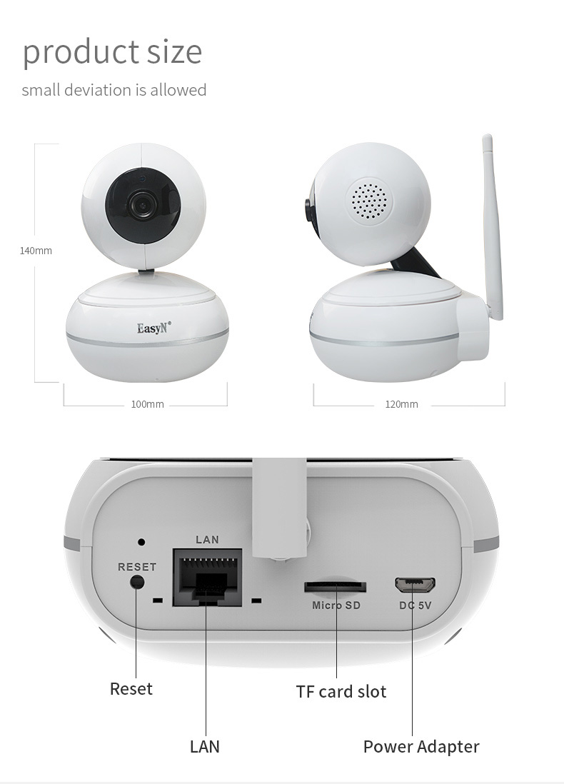EasyN A163W 1080P WiFi IP Camera White