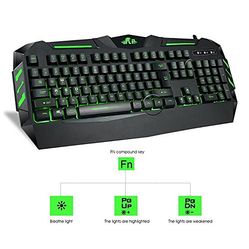 Rii RK900 Wired Mechanical Gaming Keyboard 7-colors