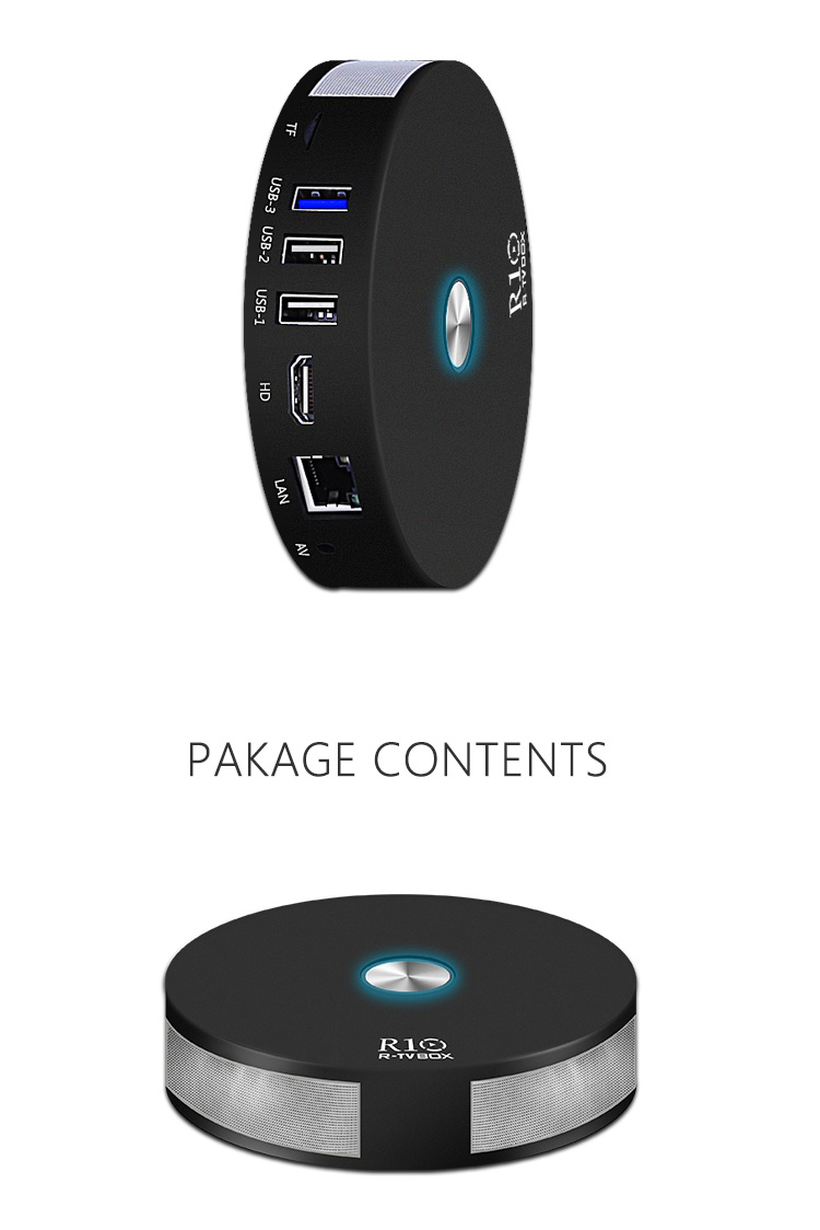 Bundle R-TV BOX R10 RK3328 4GB/32GB TV BOX+Rii i8+Black