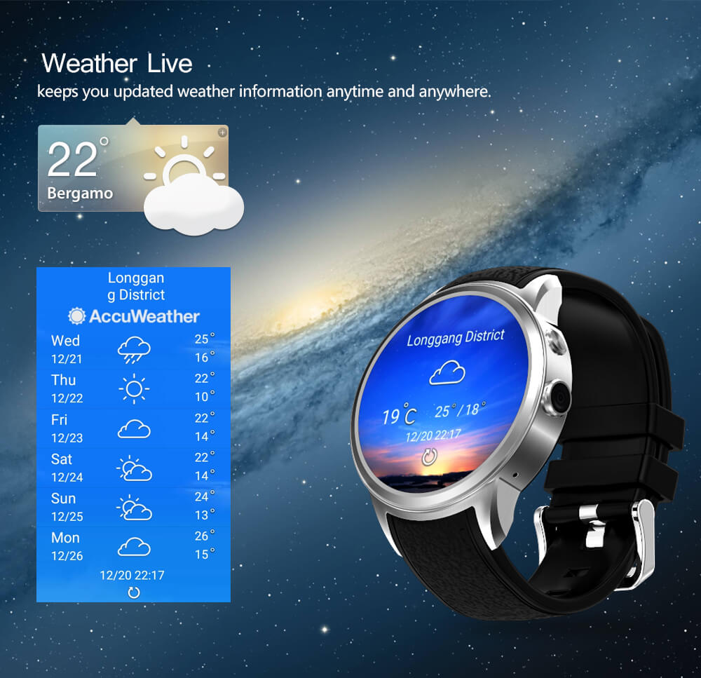 Makibes X200 3G Android Smart Watch Phone Silver