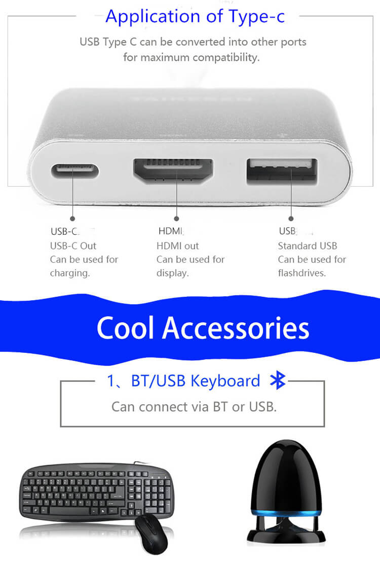 MEEGOPAD T08 Windows 10 Intel Z8350 4G/32G TV Dongle+Tronsmart TSM01