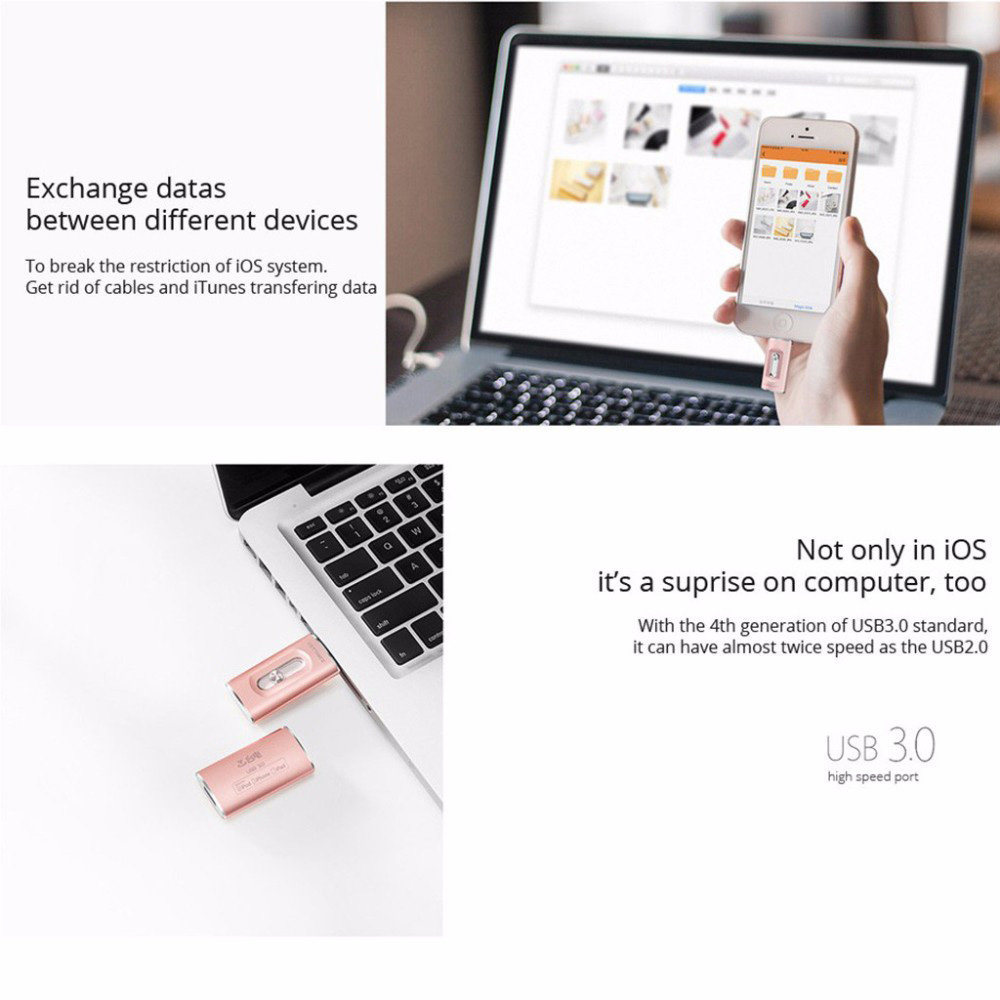 Teclast NSP OTG 64GB USB3.0 Flash Drive For iOS PC Tablet