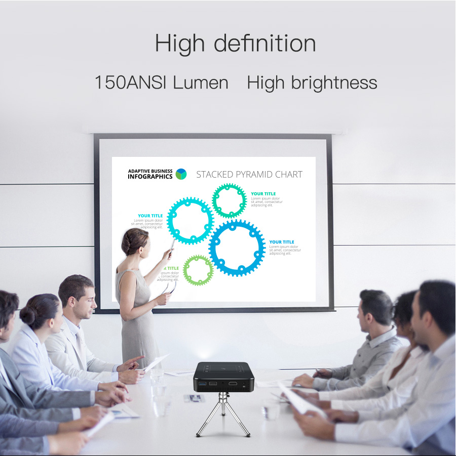 D13 DLP Mini Pocket Projector Black